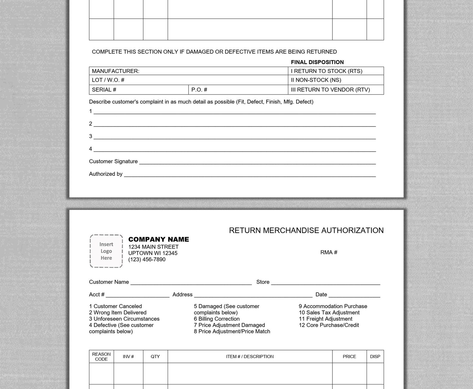 Return Merchandise Authorization (RMA), Return Authorization (RA) or ...