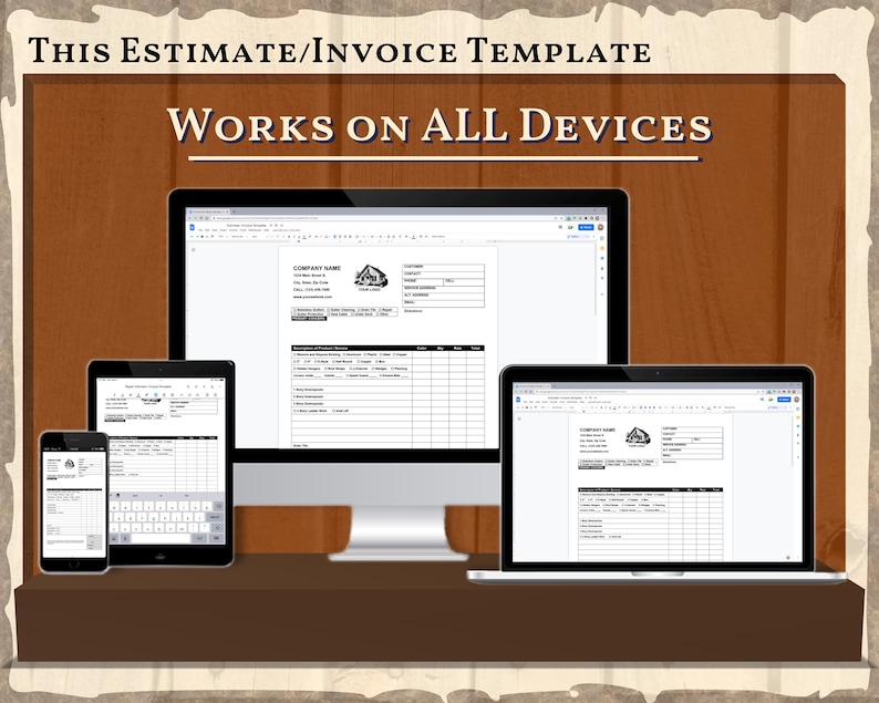 Rain Gutter Installation Estimate, Invoice & Work Order Template ...