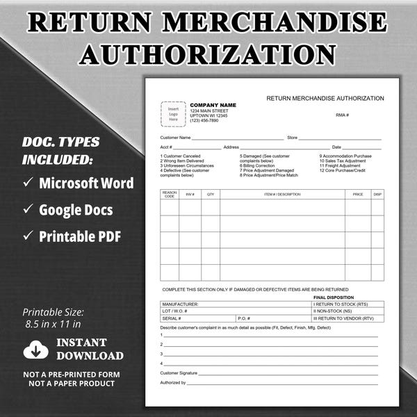 Refund Log Template - Etsy UK