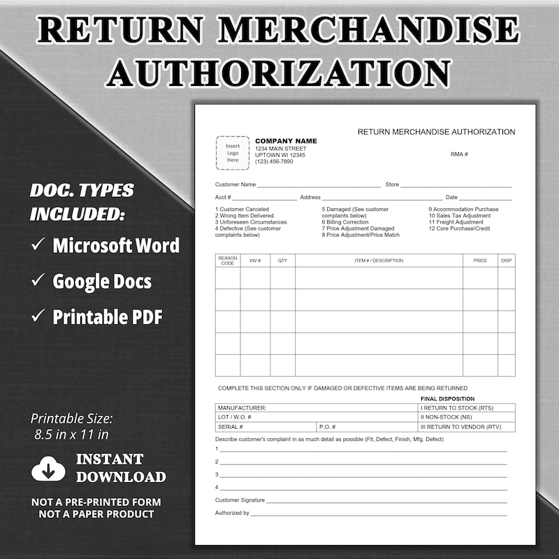 Customer Return Tracker - Etsy