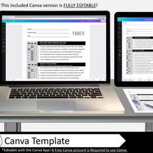 Take 5 Pre-start Safety Checklist Template for Safety Risk Assessment ...