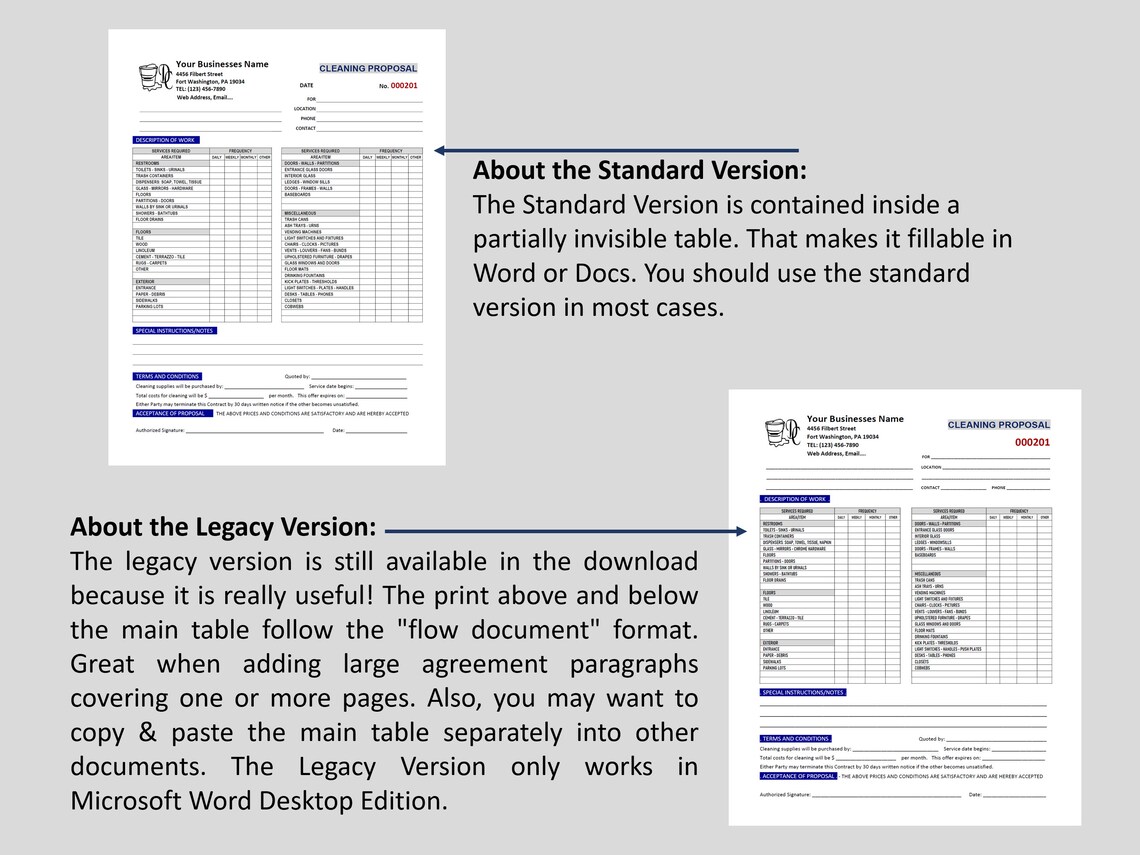 Simple Cleaning Proposal Template | Cleaning Proposal Form | MS Word ...