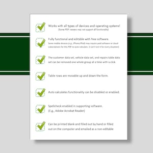 Auto Body Repair ESTIMATE Body Shop COLLISION - Etsy