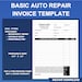 Basic Auto Repair Invoice Template for Mechanics or Any Other Type of ...
