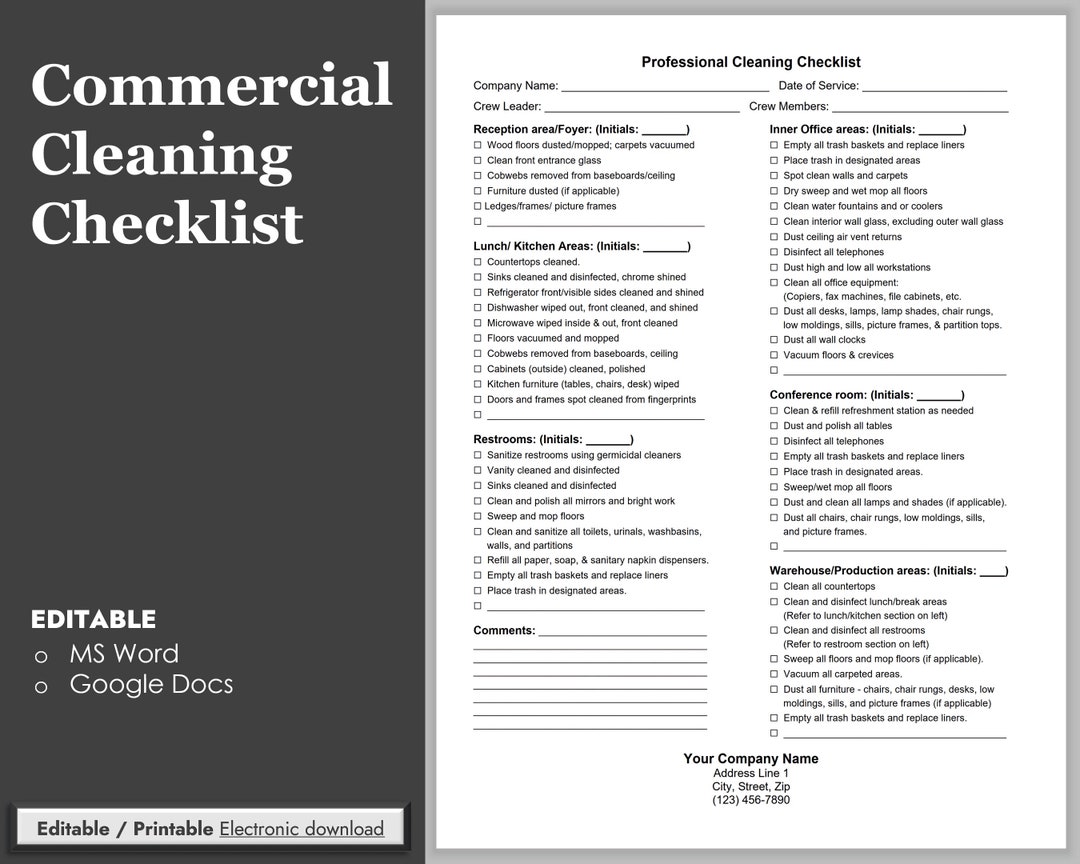 Office Cleaning Checklist Kitchen Your Ultimate Commercial Kitchen
