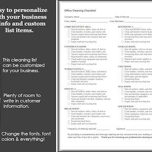 Janitorial Cleaning Checklist, Commercial Office Building Cleaning ...