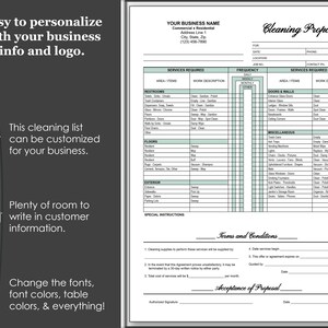 Classy Cleaning Proposal Template WORD, Green, Commercial Cleaning ...