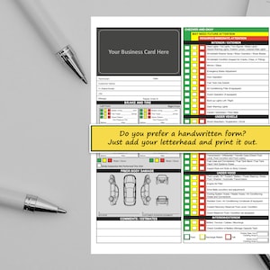 Visual Vehicle Inspection Report Fillable PDF Multi-point - Etsy