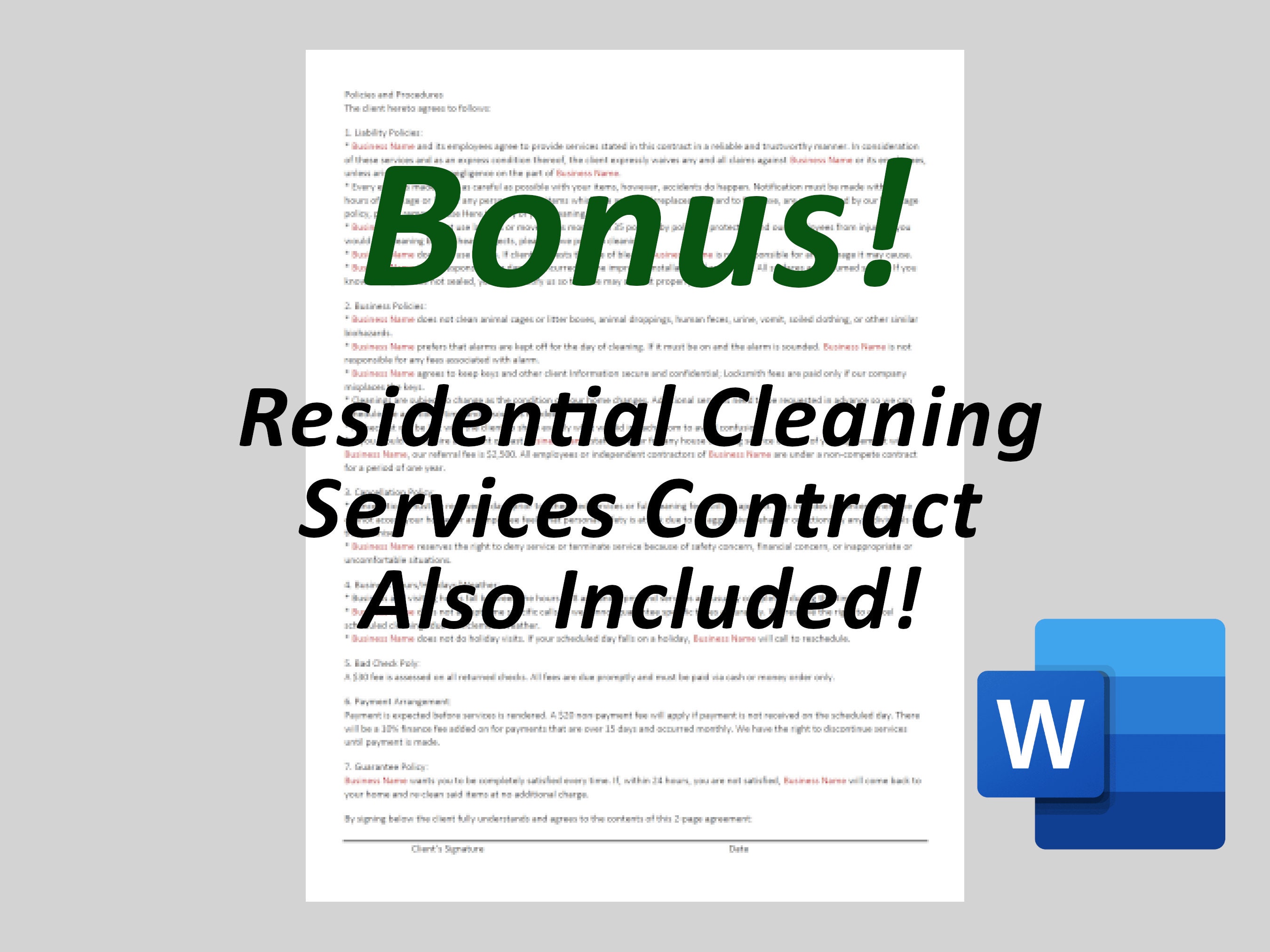 Professional Residential Cleaning Checklist Editable House - Etsy