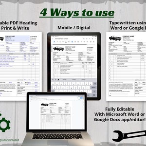 Editable Auto Body Repair Estimate Template, WORD, Google Docs ...
