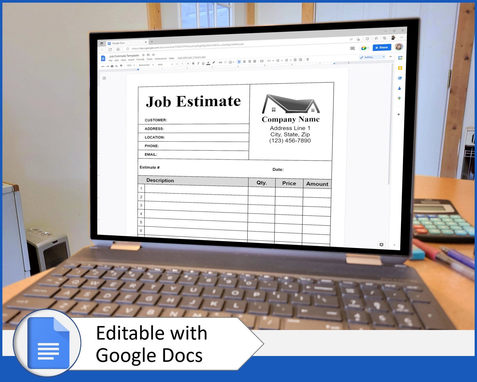 Job Estimate Template, Printable Job Estimate Template PDF, Editable ...