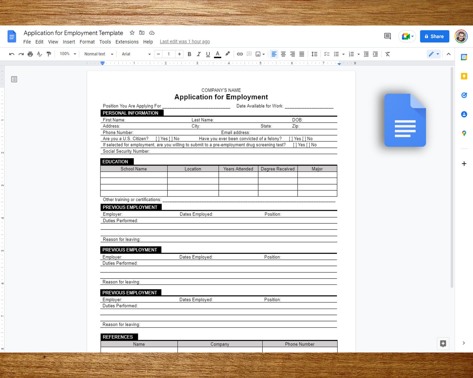 Application for Employment Pdf Printable, Application for Employment ...