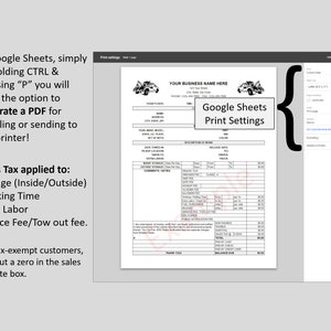 Towing Invoice Template, Auto-calculated PDF Towing Invoice Form ...