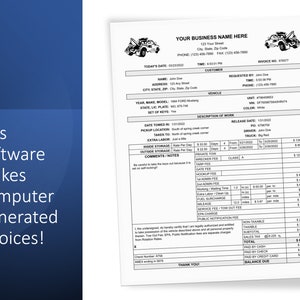 Towing Invoice Template Auto-calculated PDF Towing Invoice - Etsy