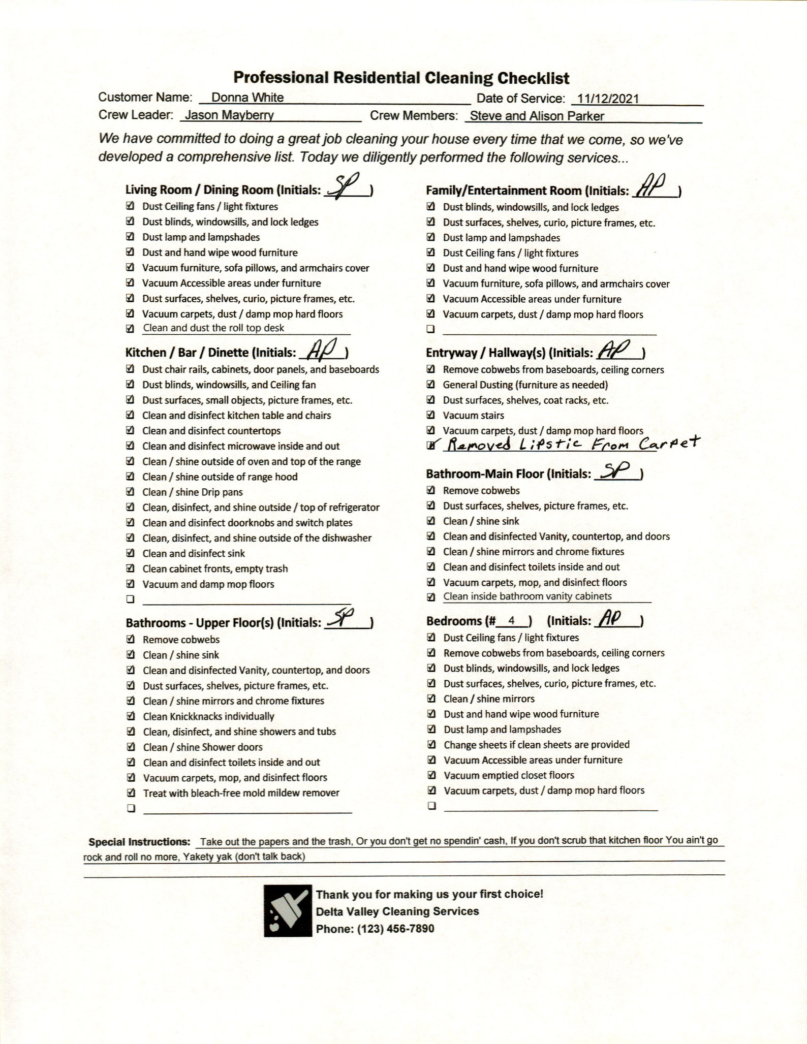 Professional Residential Cleaning Checklist Editable House - Etsy