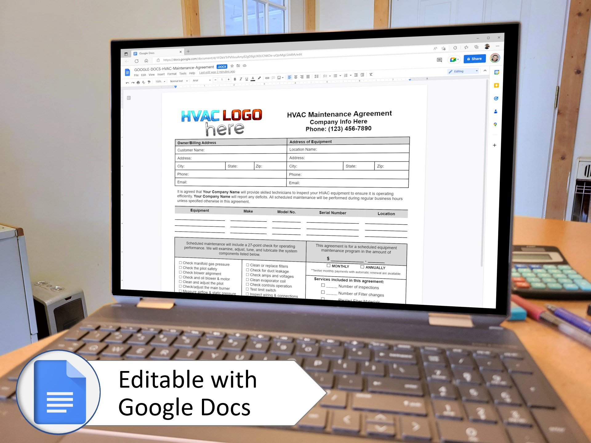 HVAC Maintenance Agreement Template, Preventative Maintenance Agreement ...