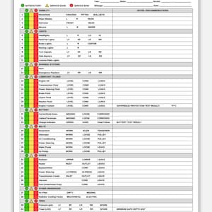 Multi-point Vehicle Inspection, 40 Point Vehicle Inspection Checklist ...