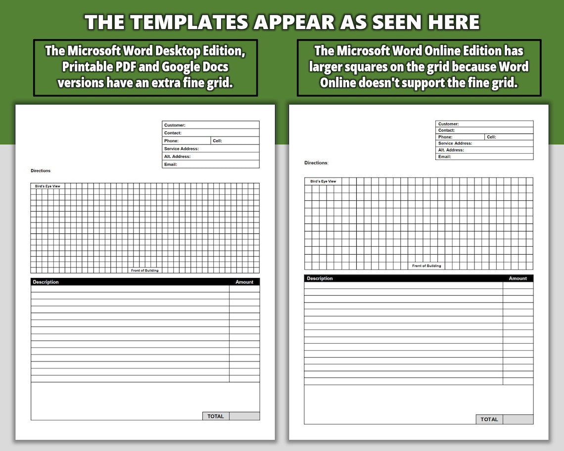 Gutter Installation Estimate, Invoice or Work Order, Printable Rain ...