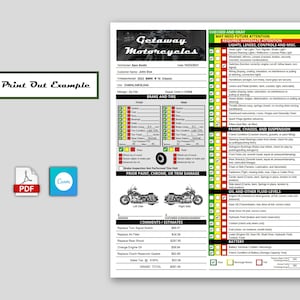 Visual Motorcycle Inspection Report | Fillable PDF Multi-point ...