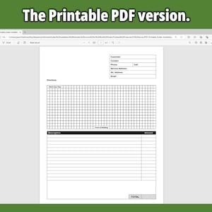 Gutter Installation Estimate, Invoice or Work Order, Printable Rain ...