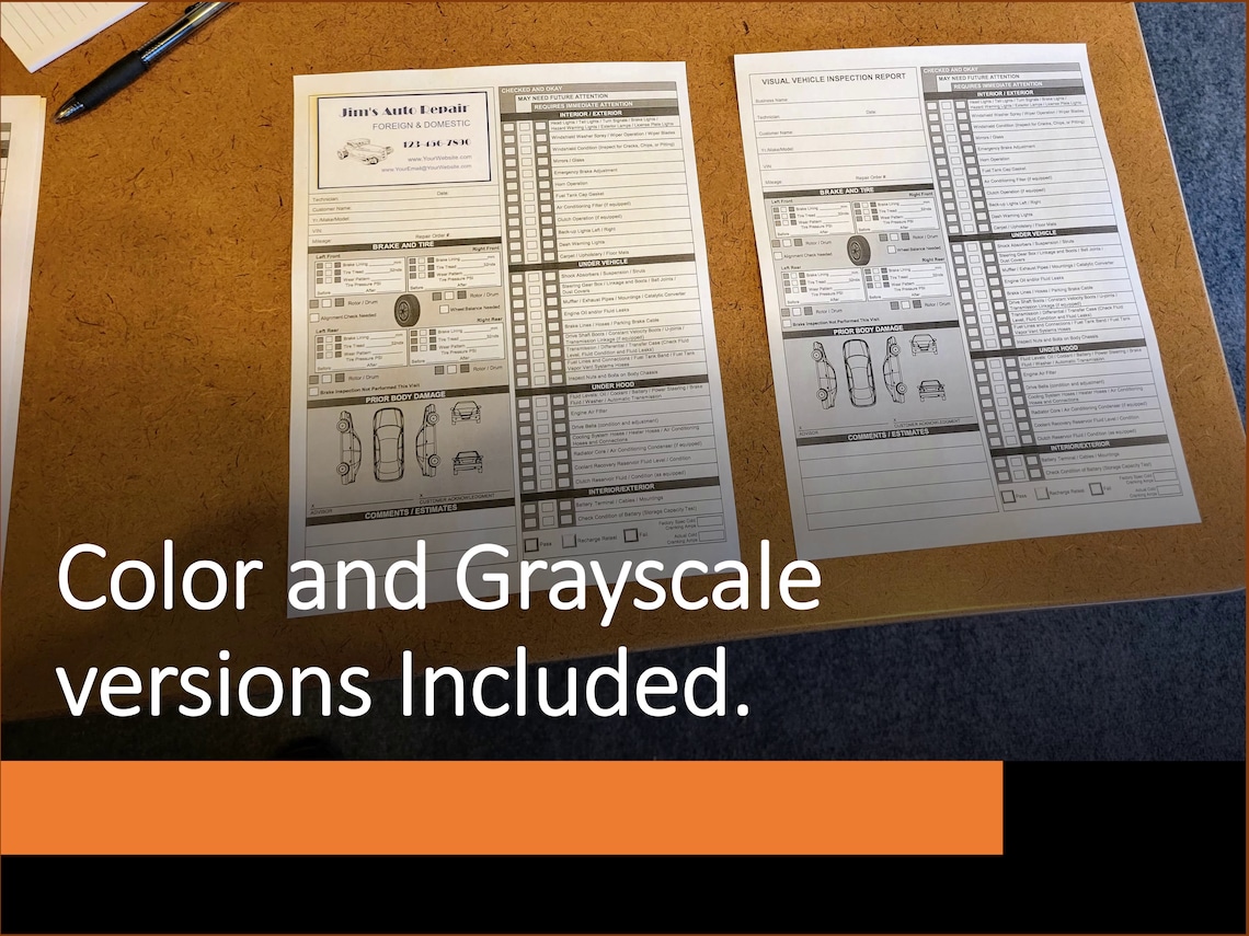 Visual Vehicle Inspection Report | Multi-point Inspection | Vehicle ...
