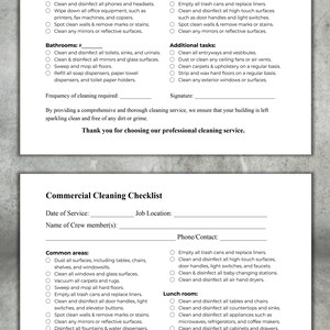 EDITABLE Office Cleaning Checklist Template for Business and Commercial ...