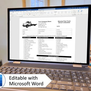 Tow Truck Checklist for Drivers, Wrecker Towing Equipment Checklist ...