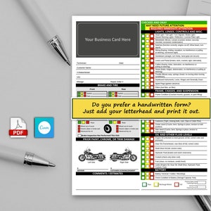 Visual Motorcycle Inspection Report | Fillable PDF Multi-point ...