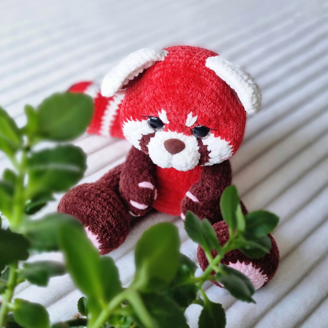 Crochet Red Panda Pattern Amigurumi Red Panda Bear Stuffed - Etsy