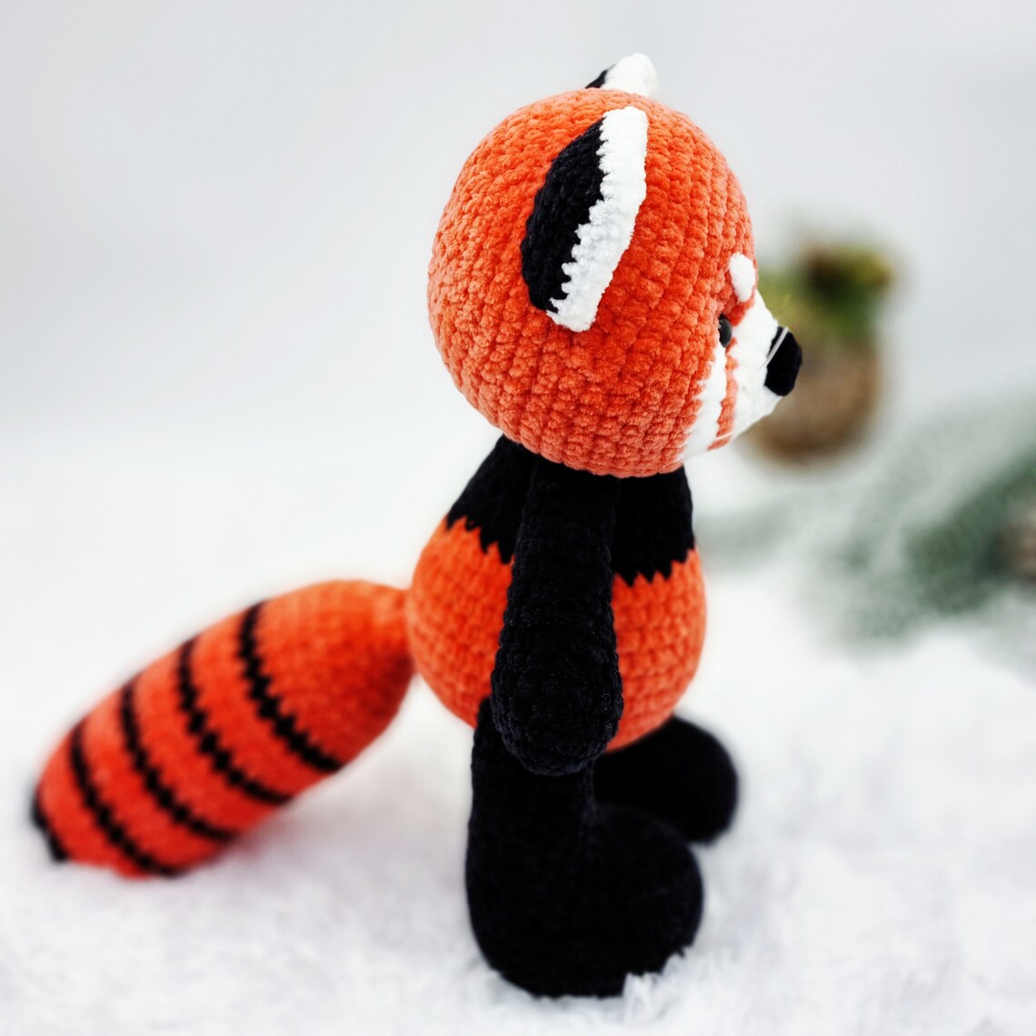 Crochet red panda pattern Amigurumi red panda bear Stuffed | Etsy