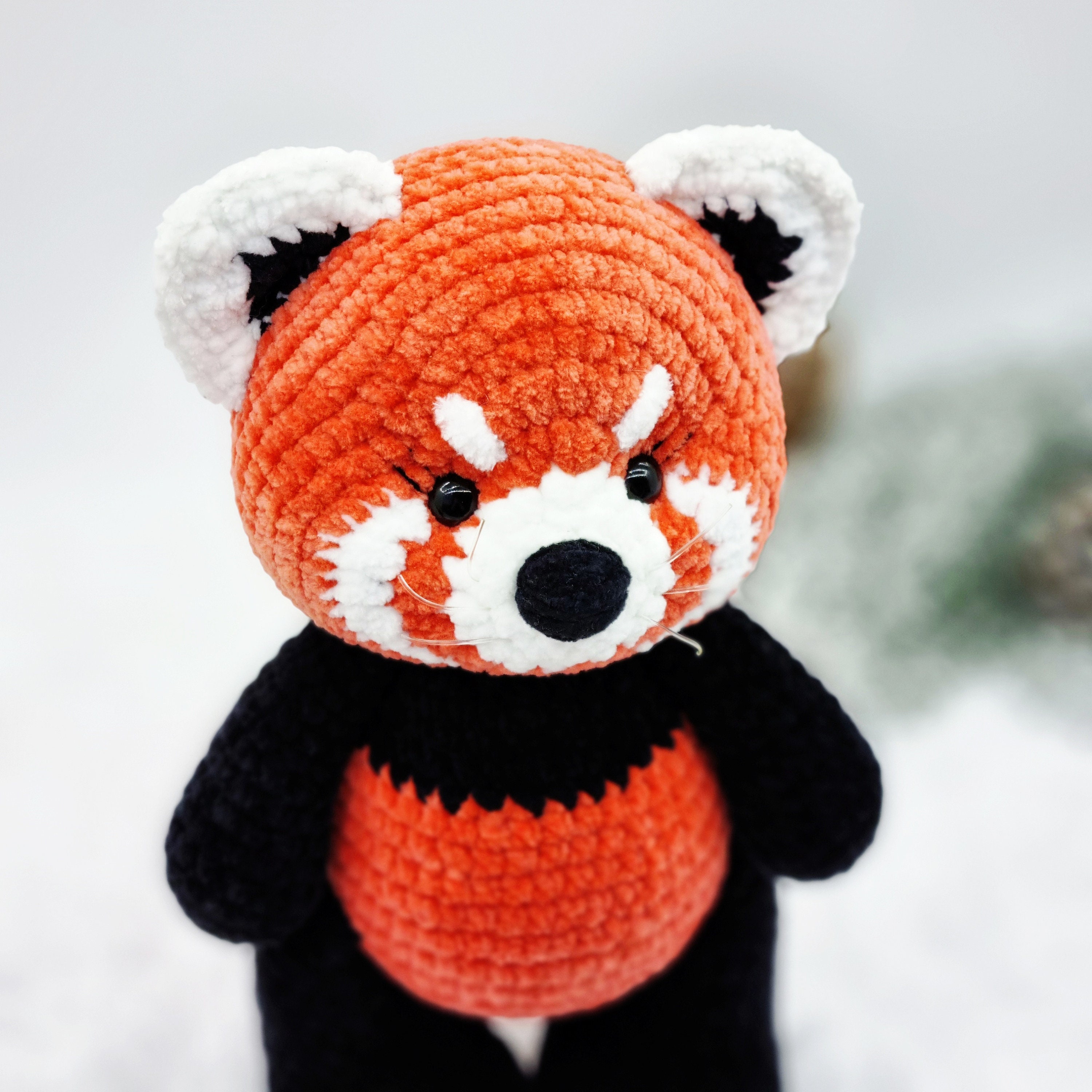 Crochet red panda pattern Amigurumi red panda bear Stuffed - Etsy.de
