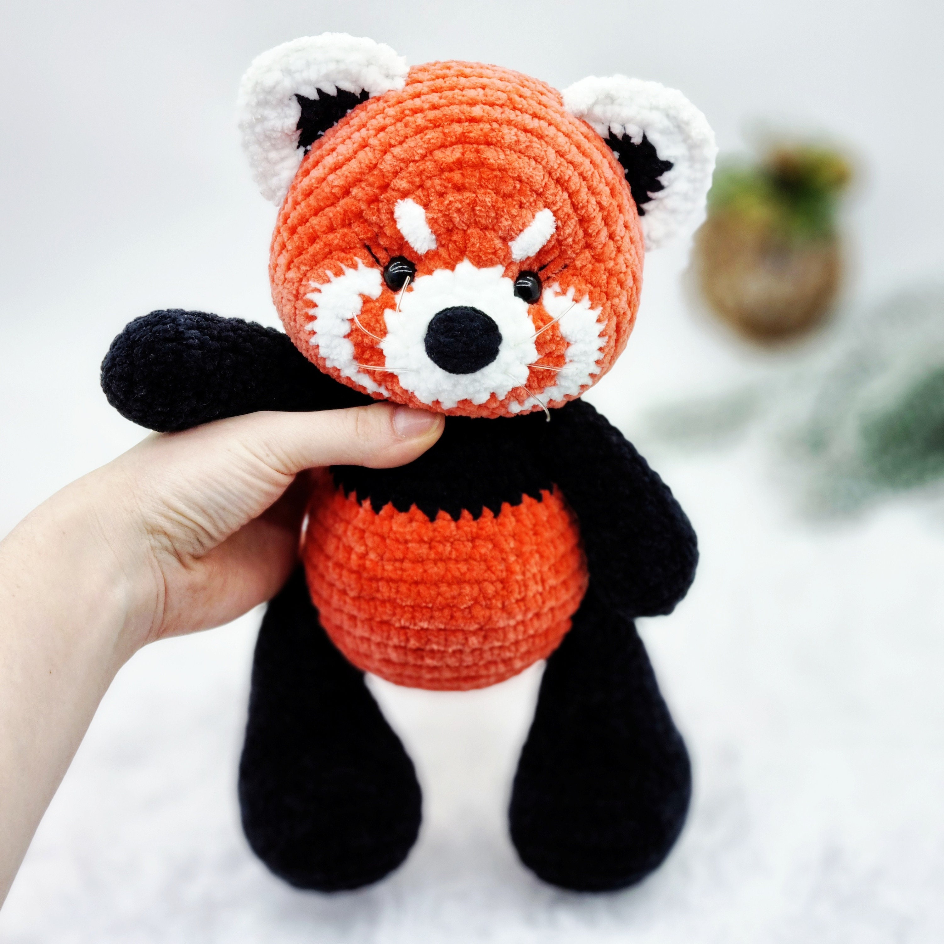 Crochet red panda pattern Amigurumi red panda bear Stuffed - Etsy.de