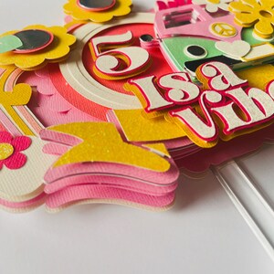 Groovy Cake Topper, Groovy Party Decorations, Groovy Birthday, 5 is A ...