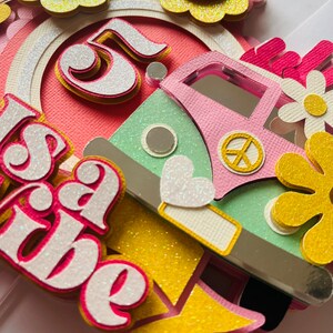 Groovy Cake Topper, Groovy Party Decorations, Groovy Birthday, 5 is A ...