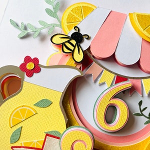 Lemonade Cake Topper, Lemon Cake Topper, Lemon Party Decorations, Lemon ...