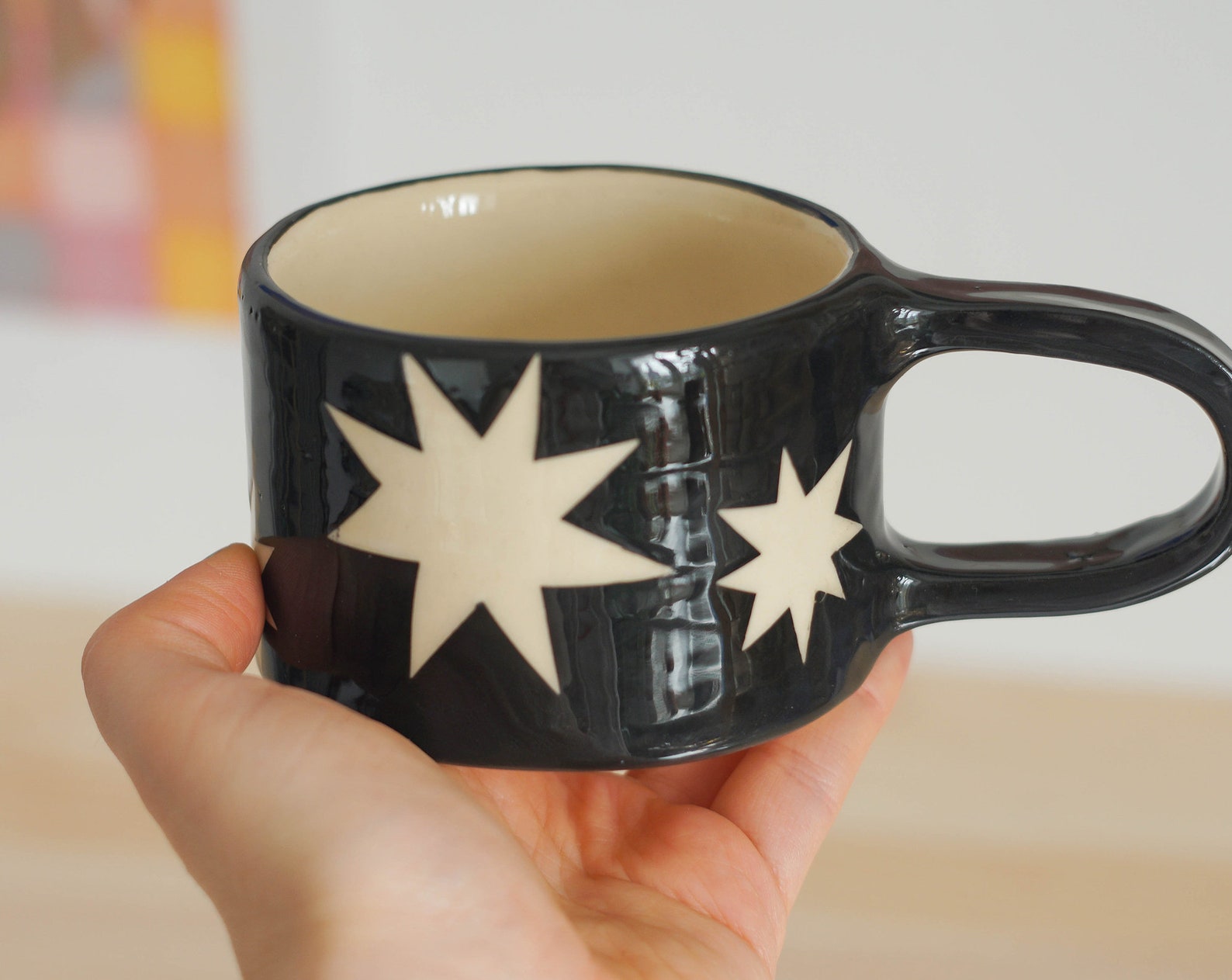 Cute Sgraffito Stars Mug Handmade Aesthetic Mug Witchy Mug - Etsy