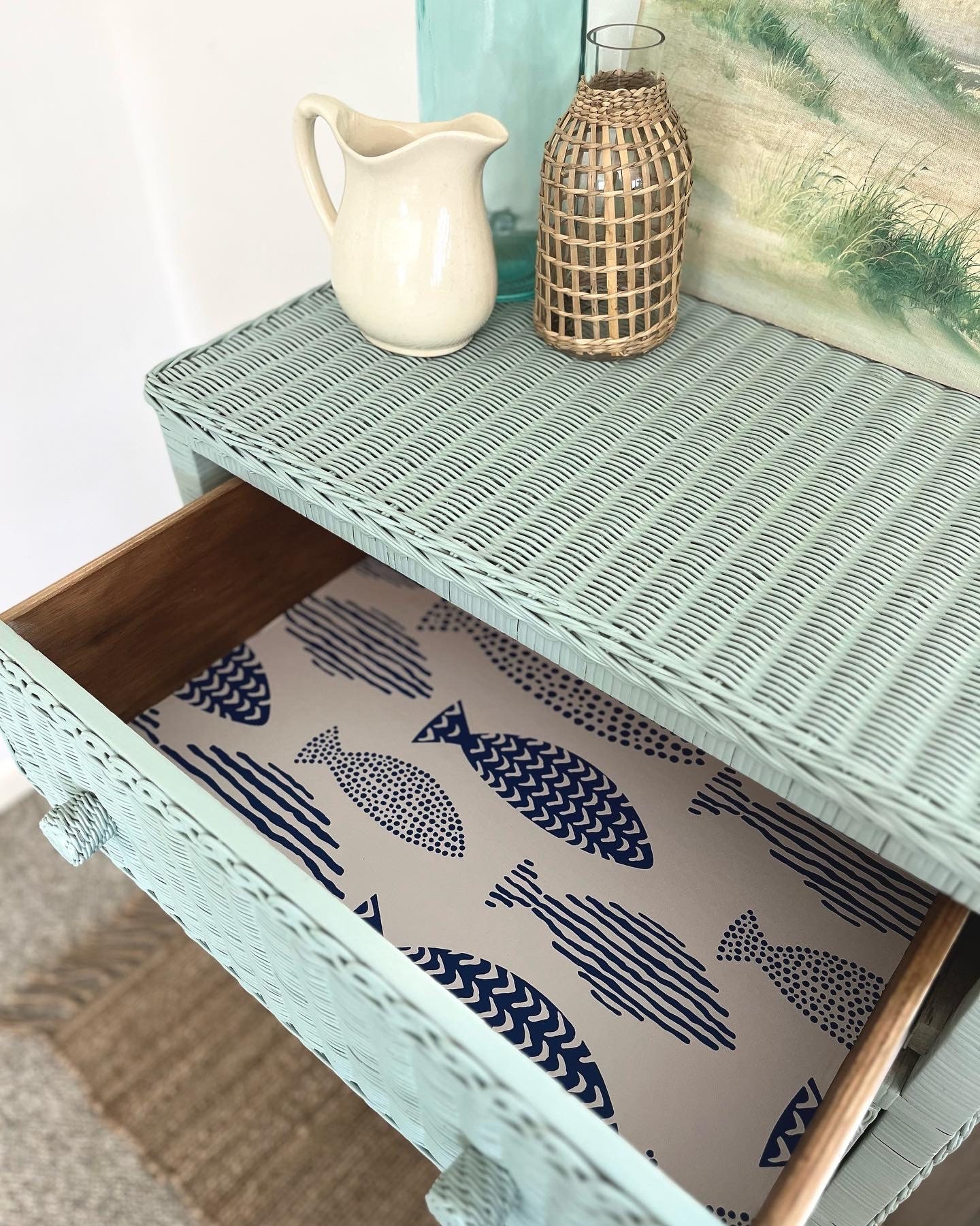 Painted Wicker Bureau Chest ***sold***please Do Not Purchase - Etsy