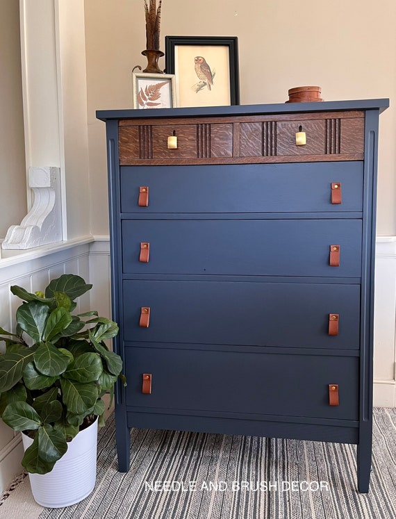 Tall blue chest of drawers store