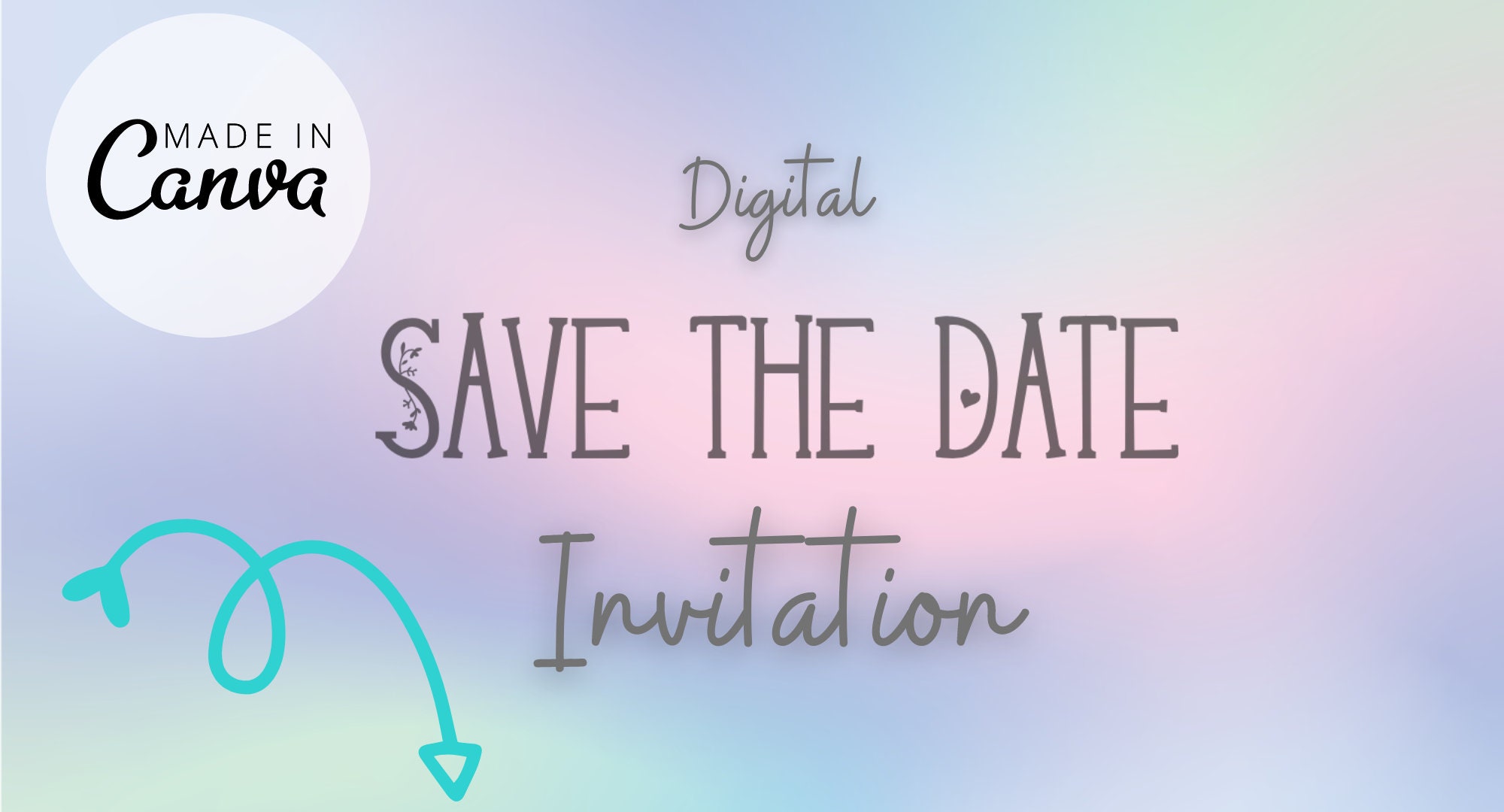 Digital Save the Date Invitation | Canva Template | Save the Date ...