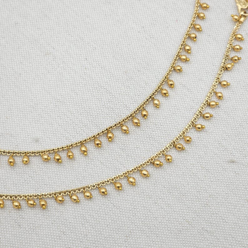 Gold Plated Pearl Anklets, Beaded Anklets for Women, Dainty Chain ...