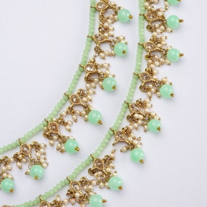 Antique Gold Polki Stone Anklets: Indian Pearl Jhanjara (pair) - Etsy