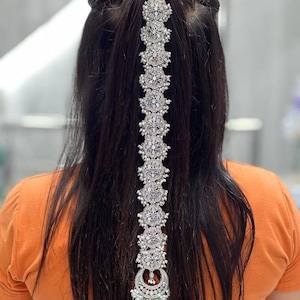 Antique Gold Polki & Pearl Plait Piece Hair Choti Hair Accessories ...