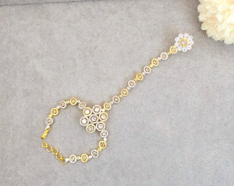 Erin American Diamond CZ Hand Chain, Hand Harness, Hathphool, Handpiece ...