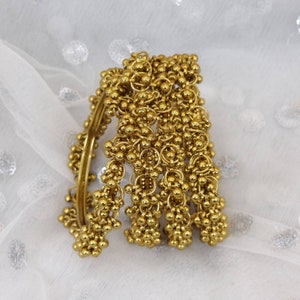 Set of 4 Gold Plated Ghungroo Indian Asian Bangles, Chooriyan Bangle ...