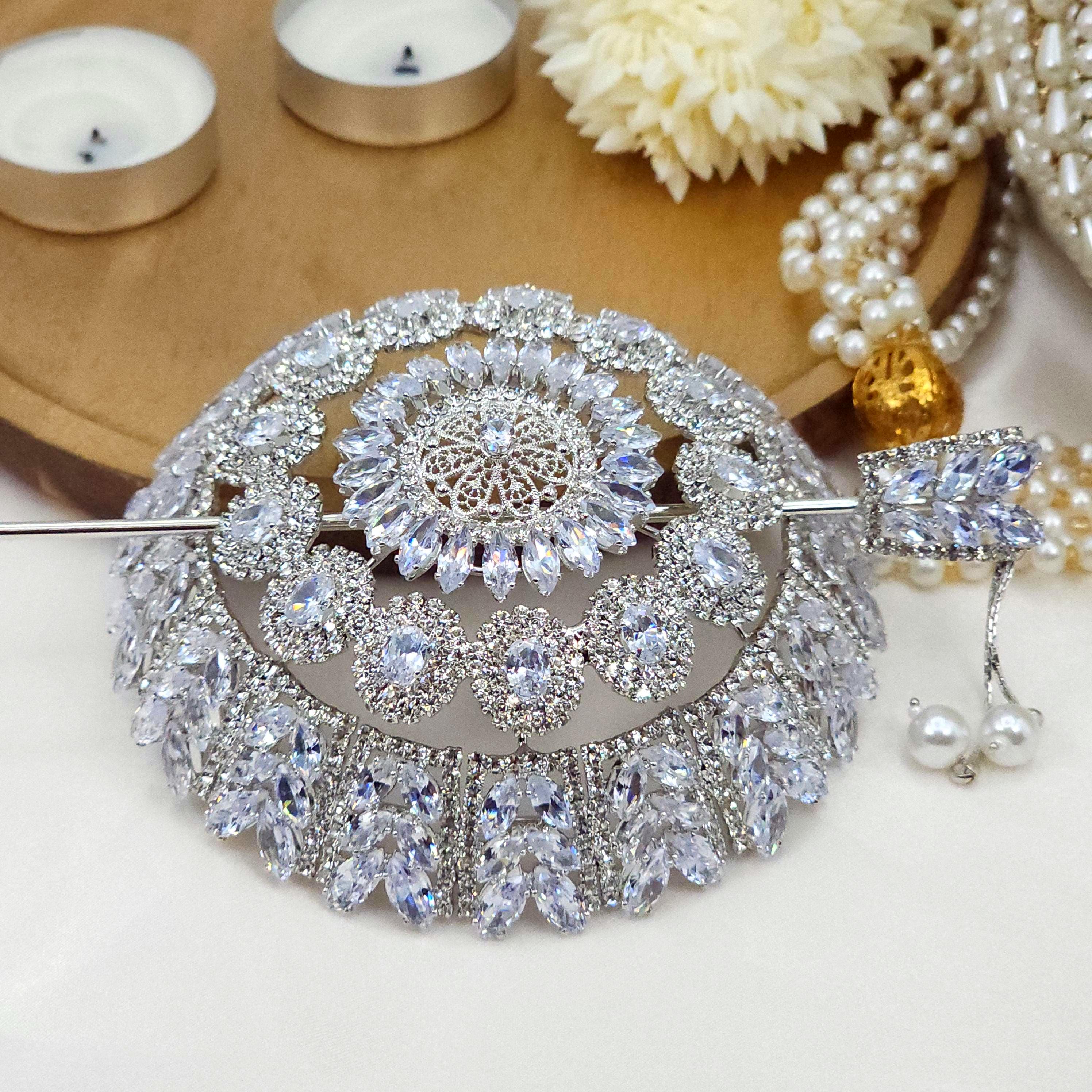 Crystal Bun Hair Accessory Beautiful Bridal Wedding Guest Unique Style ...