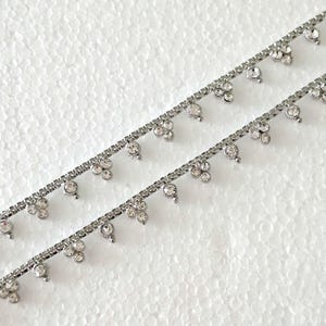 Silver Plated Polki Anklets, Stunning Indian Payal Jhanjar Pair Full ...
