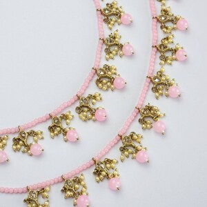 Antique Gold Polki Stone Anklets: Indian Pearl Jhanjara (pair) - Etsy