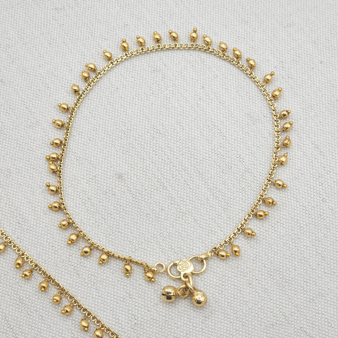 Gold Plated Pearl Anklets, Beaded Anklets for Women, Dainty Chain ...