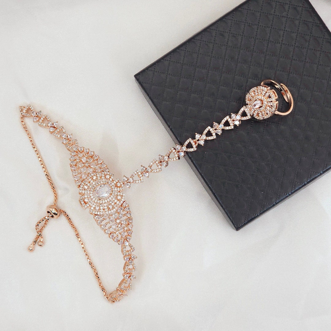 Julie Hand Harness Hathphool - Rose Gold - Etsy