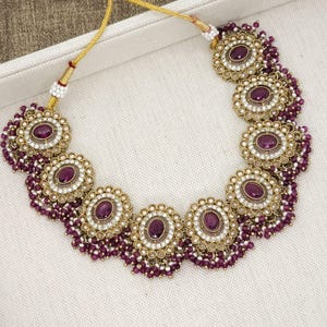 Fiza Antique Gold Polki Bridal Jewelry Set With Jhumki Earrings and ...